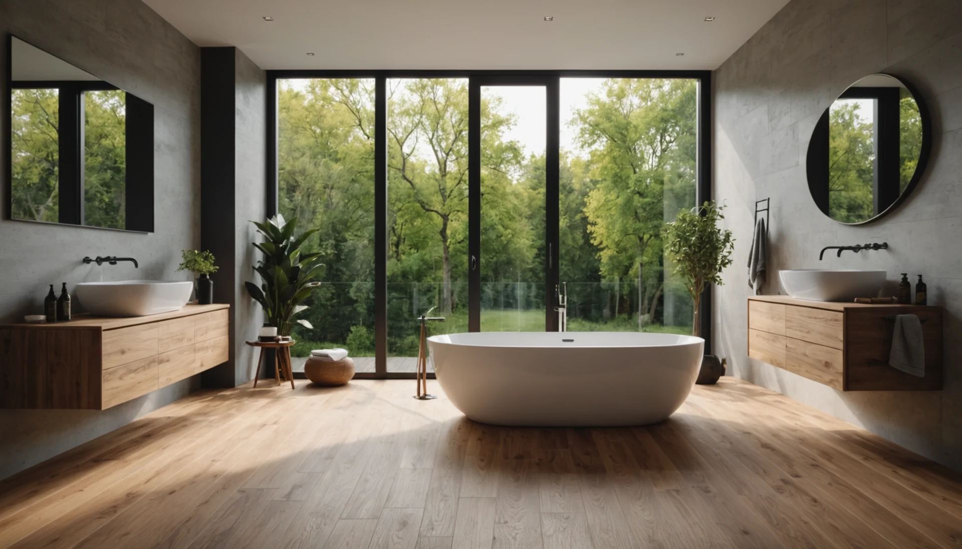 Salle De Bain Sur Plancher Bois